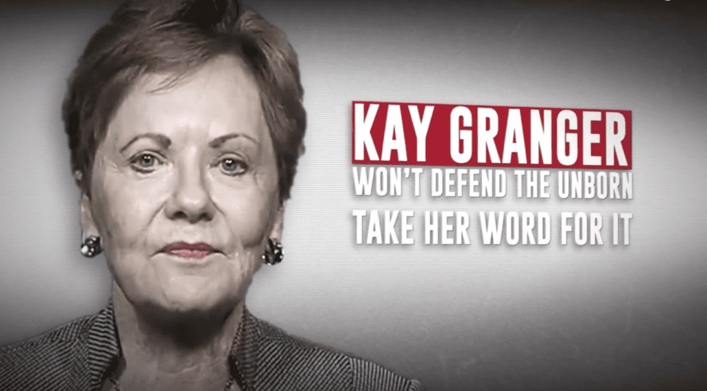 New Ad Blasts 'Pro-Choice Republican' Kay Granger - Texas Scorecard