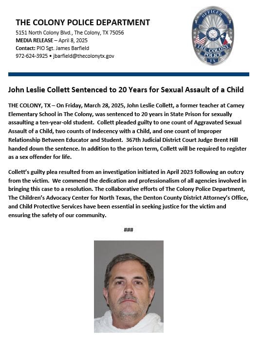 Two Texas Teachers Sentenced in Separate Student Sex Crime Cases ...