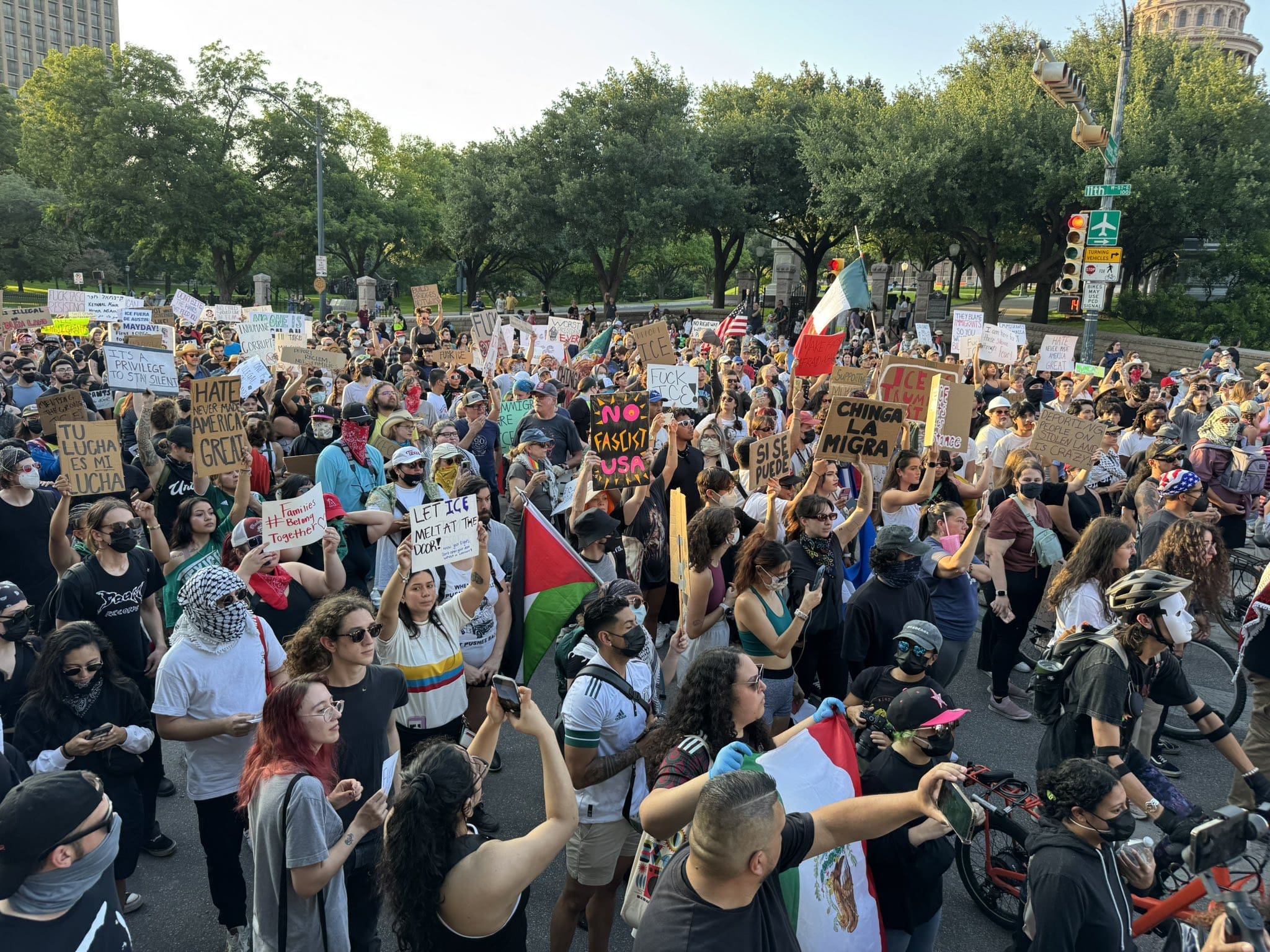 Austin ‘Solidarity with LA’ Protest Blocks Traffic to Surround Federal ...