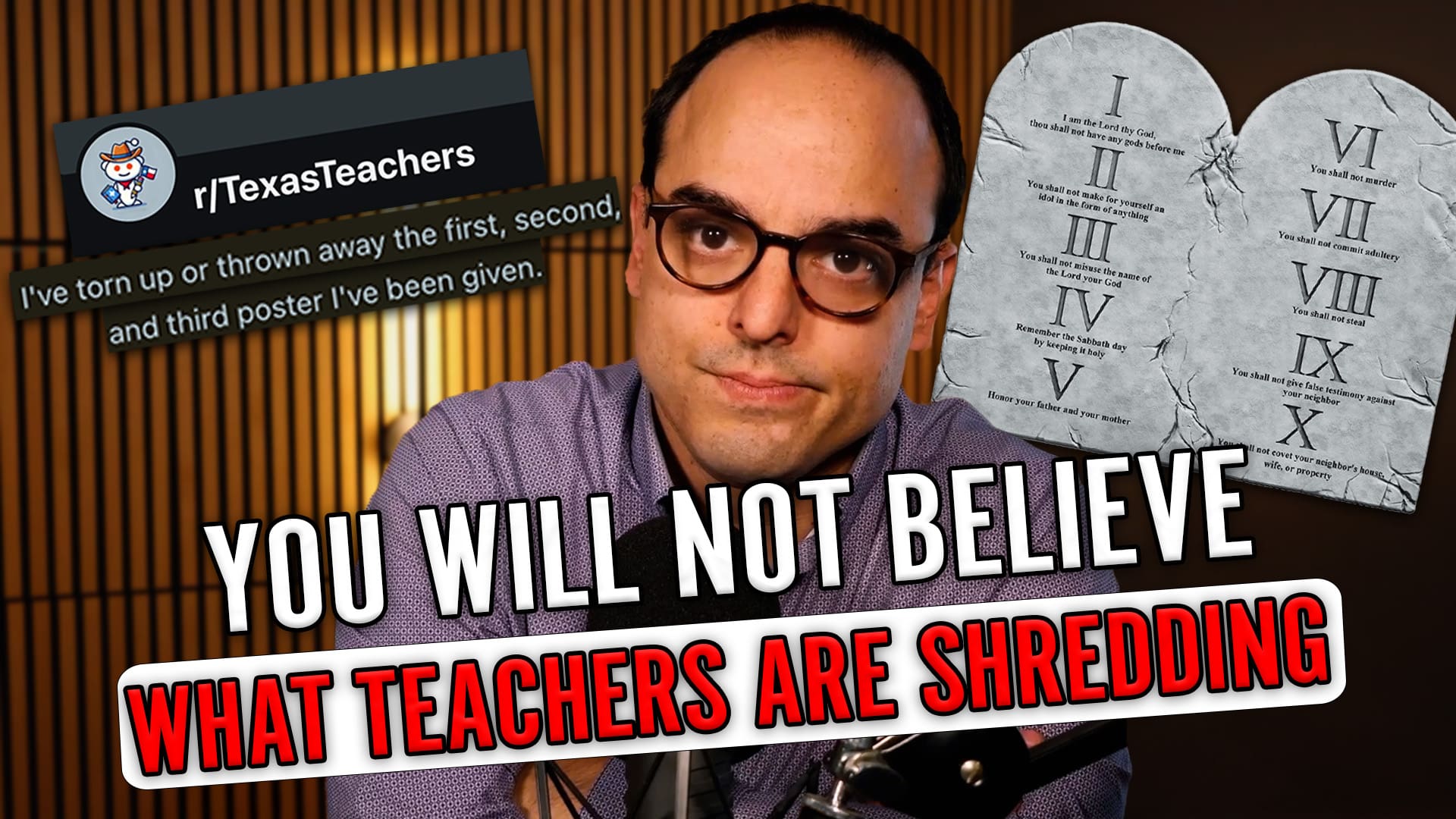 Texas Teachers Ripping Up 10 Commandments - Texas Scorecard
