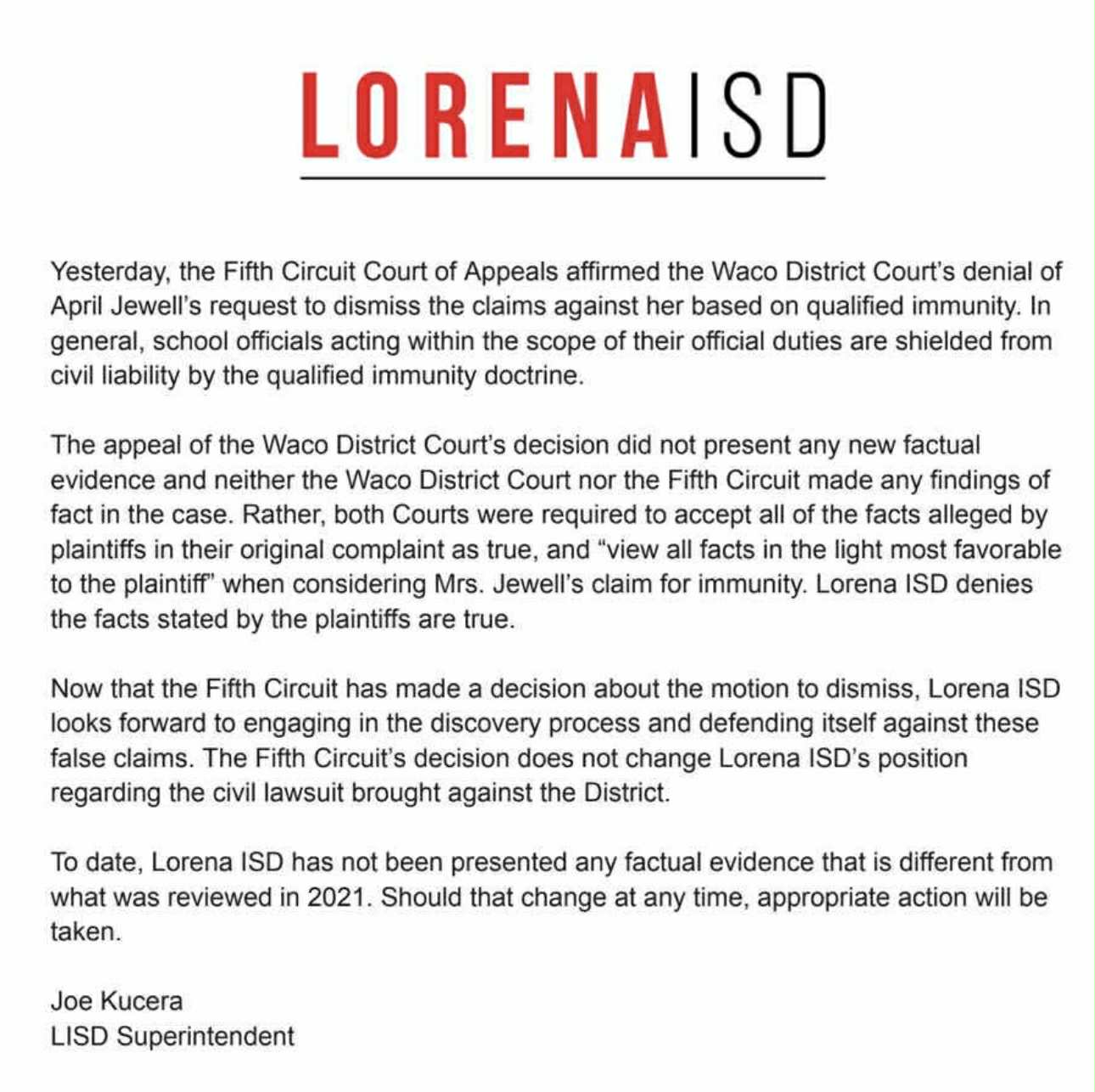 Court Rejects ‘Qualified Immunity’ for Lorena ISD Admin in Sex Abuse ...