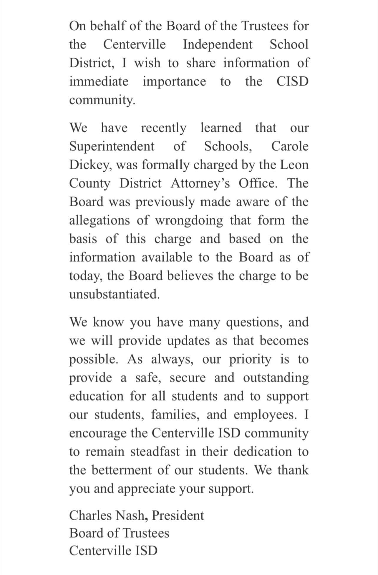 Centerville ISD Superintendent Arrested for Failing To Report Sexual ...
