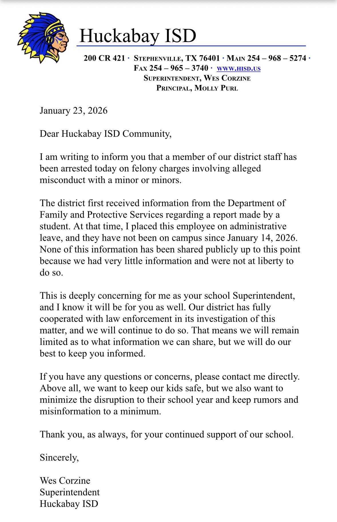 Huckabay ISD Tech Director Jailed for Sexual Abuse of Minors - Texas ...
